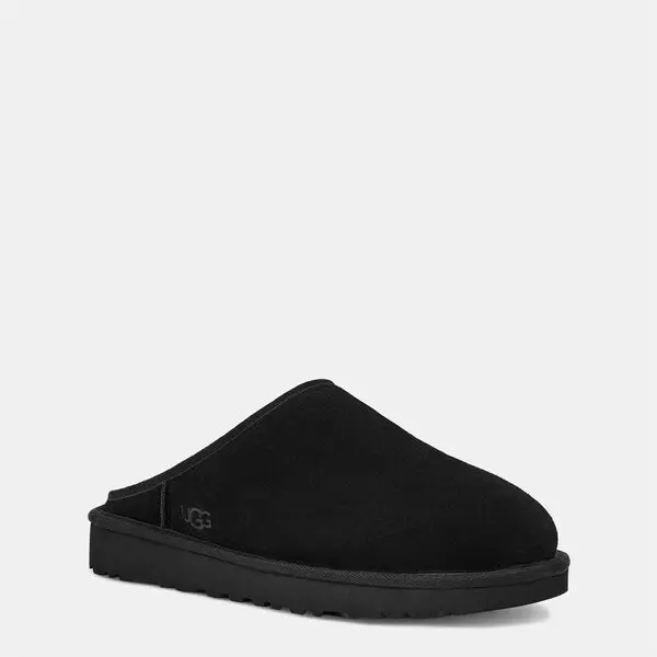 UGG Suede Mule Warm Slippers - Black