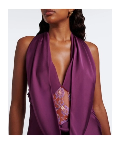 Christopher Esber Draped Open-back Silk Satin Gown