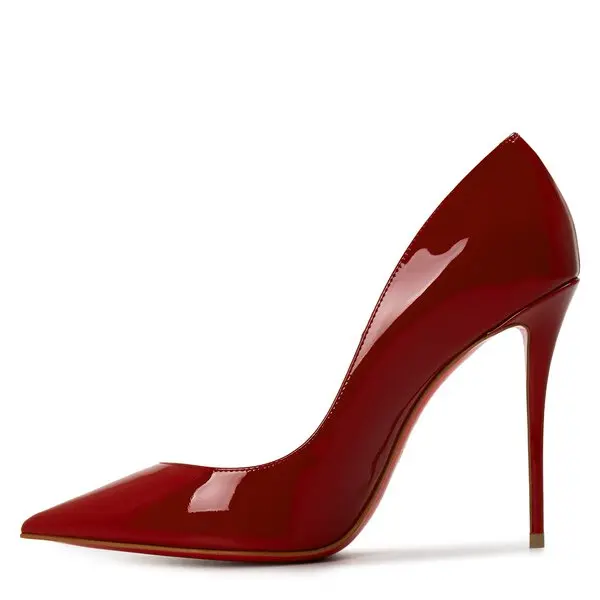 CHRISTIAN LOUBOUTIN Pointed Toe Patent Leather Stiletto Heel Pumps