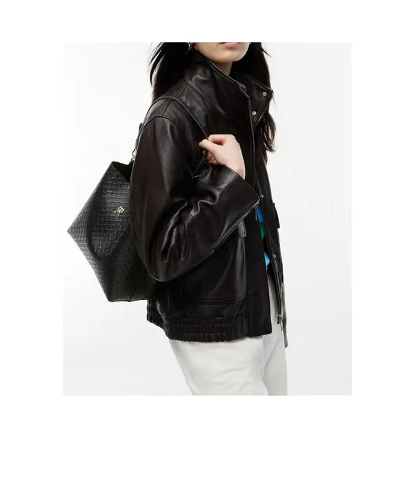 Tommy Hilfiger Icon Satchel Mono Faux Leather Shoulder Bag