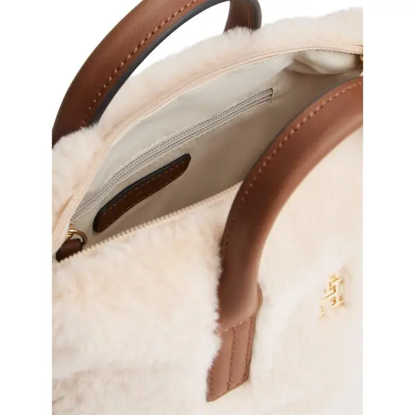 Tommy Hilfiger Shearling Mini Tote Bag - No