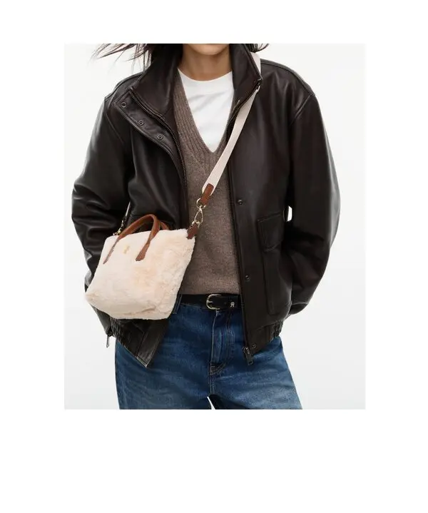 Tommy Hilfiger Shearling Mini Tote Bag - No