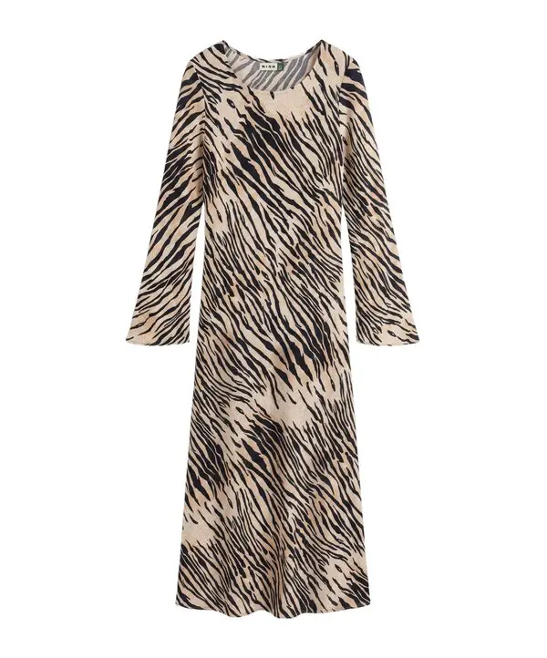 Rixo Long Sleeve Midi Dress - No