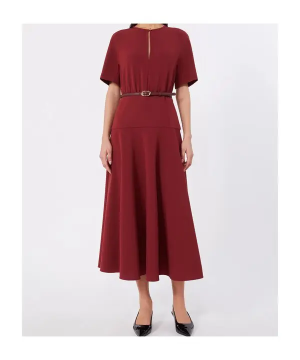 Max Mara Long Cady Dress - Ruby Colour