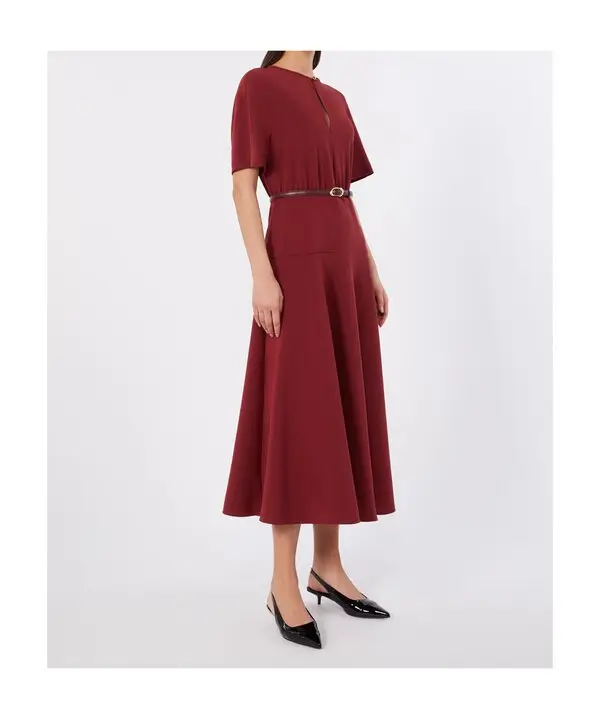 Max Mara Long Cady Dress - Ruby Colour