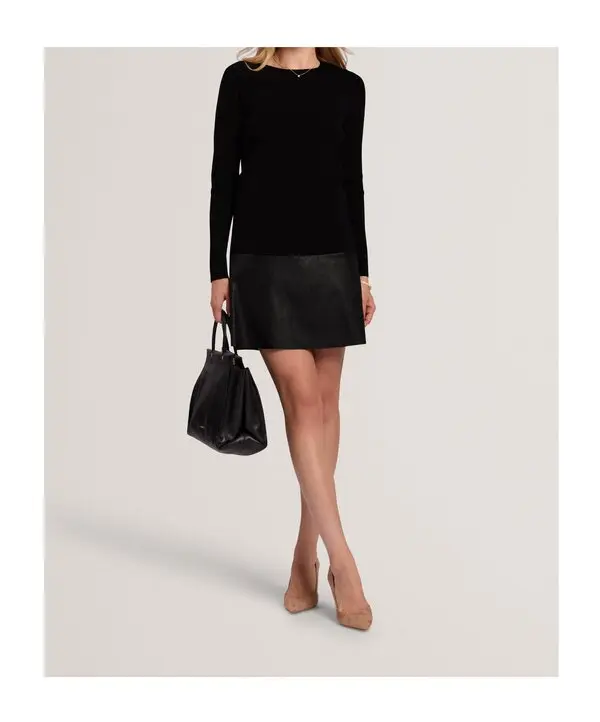 Victoria Beckham Long Sleeve Spliced Dress