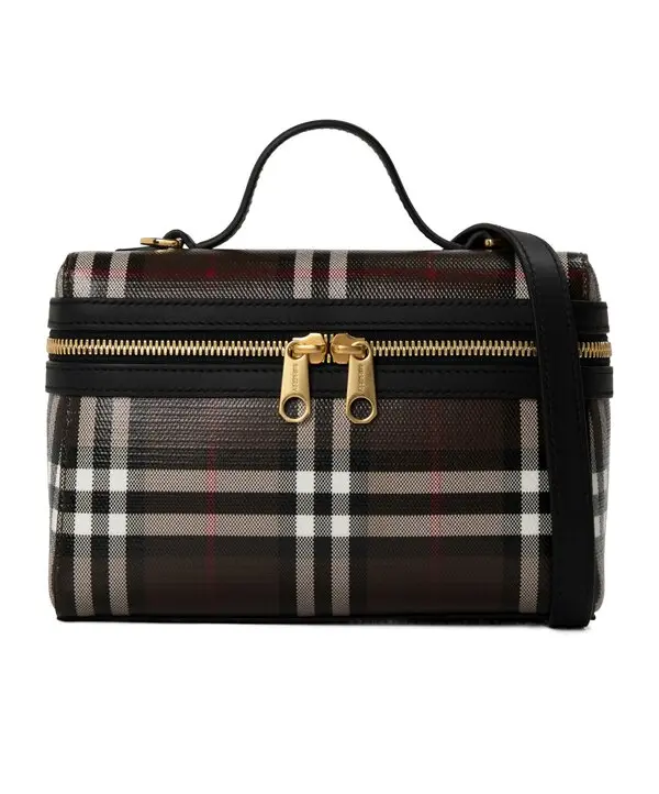 Burberry Burb Vanity Case Top Handle Bag - Black