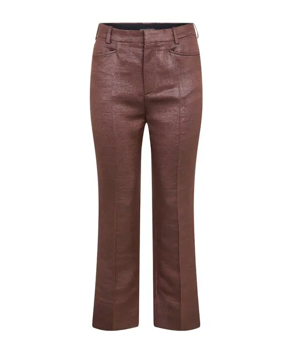 TOM FORD Faux Leather Flared Trousers - Red