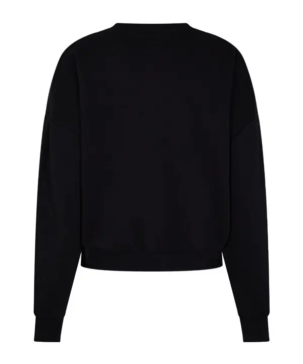 Guess Round-neck Short-length Dropped-shoulder Sweatshirt