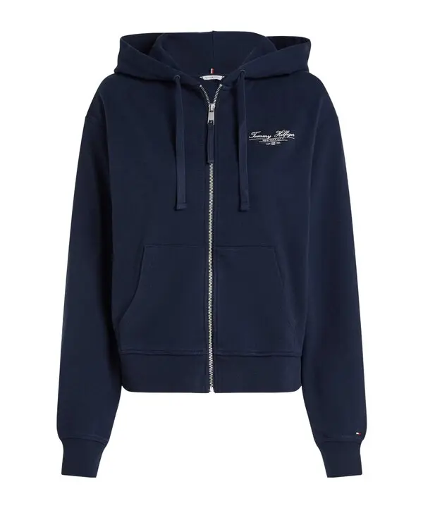 Tommy Hilfiger Full-zip Hooded Sweatshirt Jacket - Black