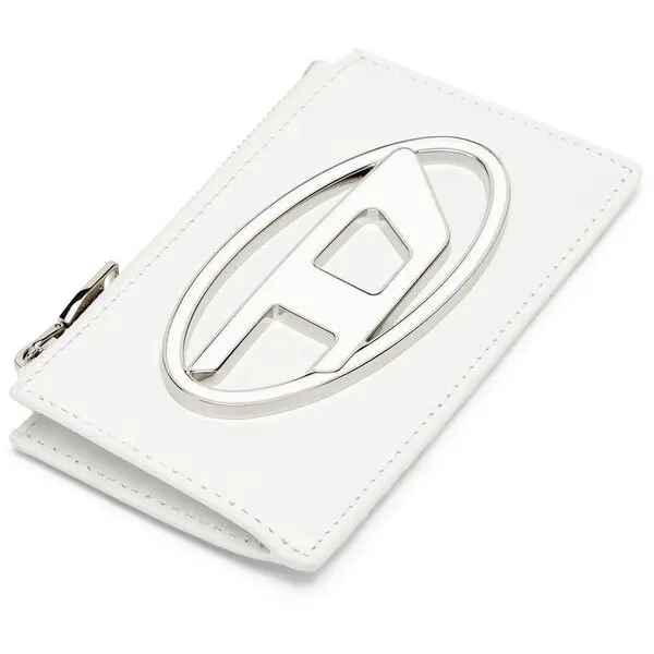 DIESEL® Glossy Leather Zip Card Holder