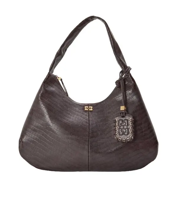 GANNI Leather Hobo Bag