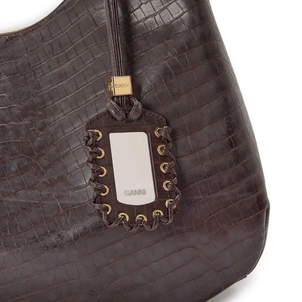 GANNI Leather Hobo Bag