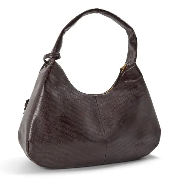 GANNI Leather Hobo Bag