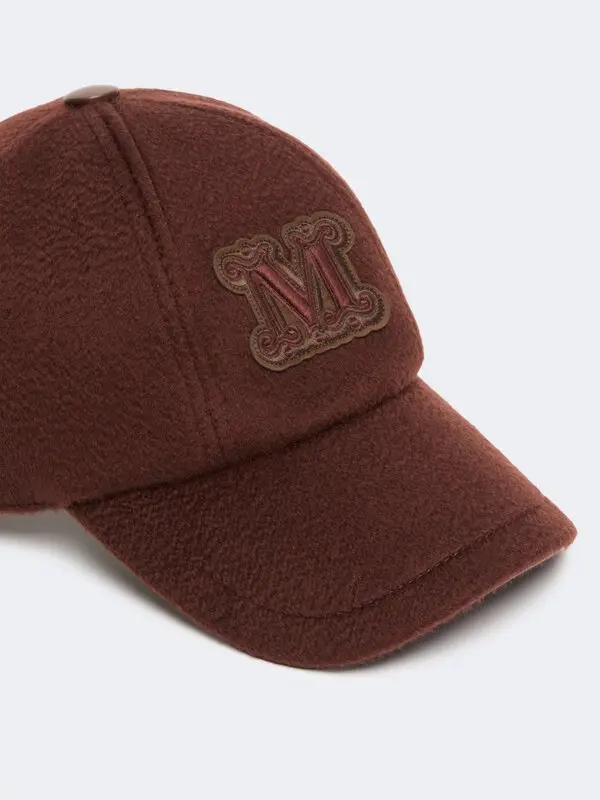Max Mara Cashmere Double Drap Baseball Cap