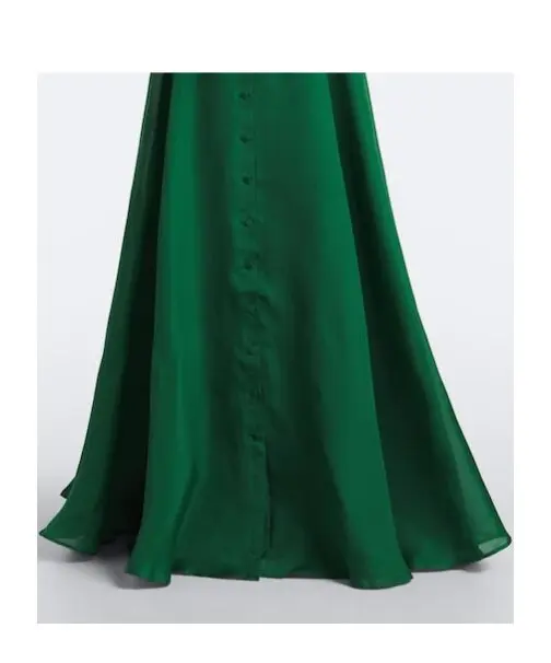 LEO Belted Embellished Silk Gown
