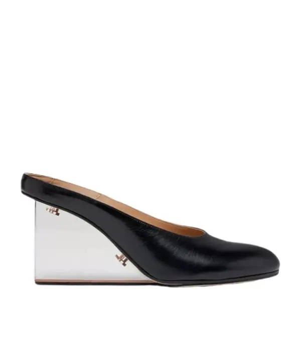 MAISON MARGIELA Plexi Wedge Mules - Black