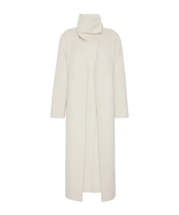 Sportmax Long Pure Wool Coat - Powder