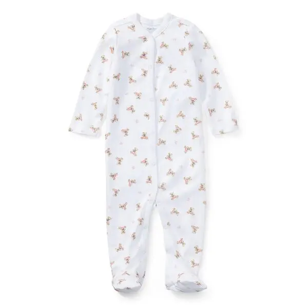 Polo Ralph Lauren All-over Print Footed Sleepsuit