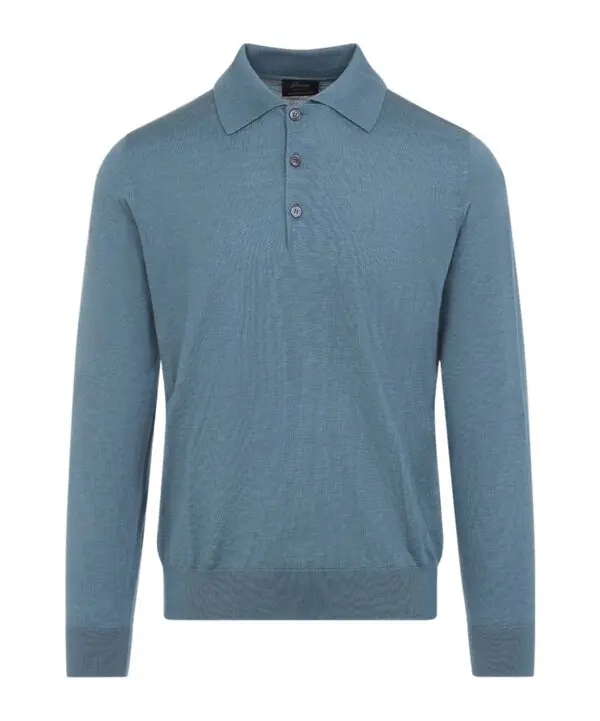 Brioni Long-sleeve Polo Knitted Sweater