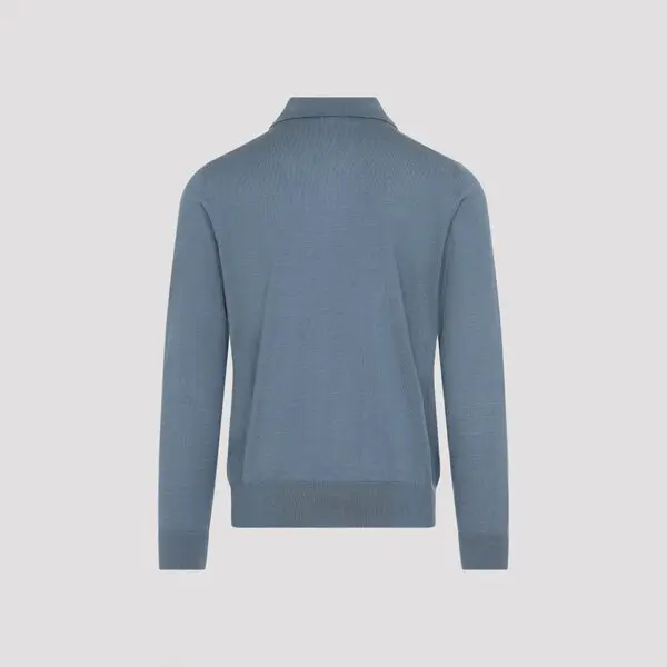 Brioni Long-sleeve Polo Knitted Sweater