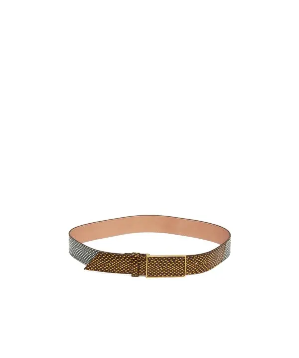Dries Van Noten Printed Leather Belt