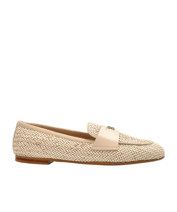 Casadei Round Head Loafer Shoes - Cream