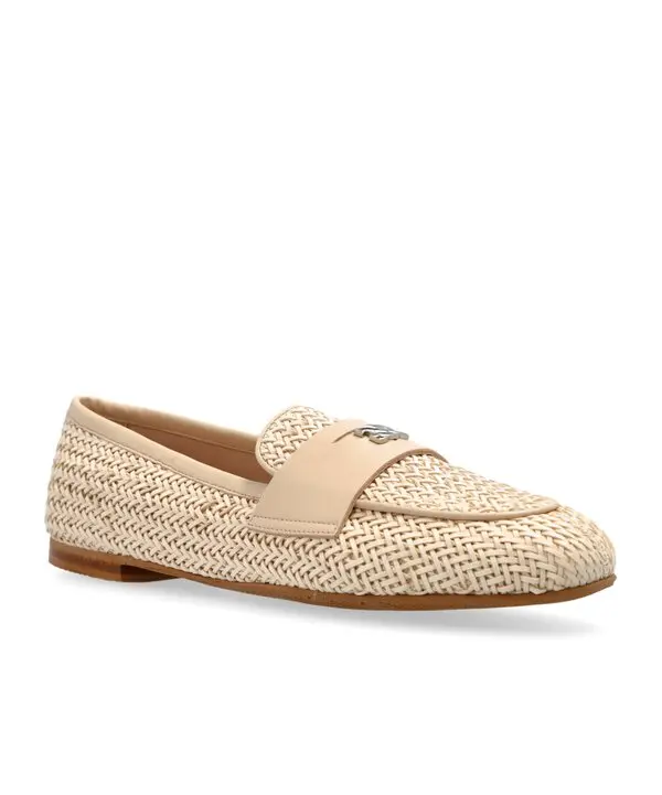 Casadei Round Head Loafer Shoes - Cream