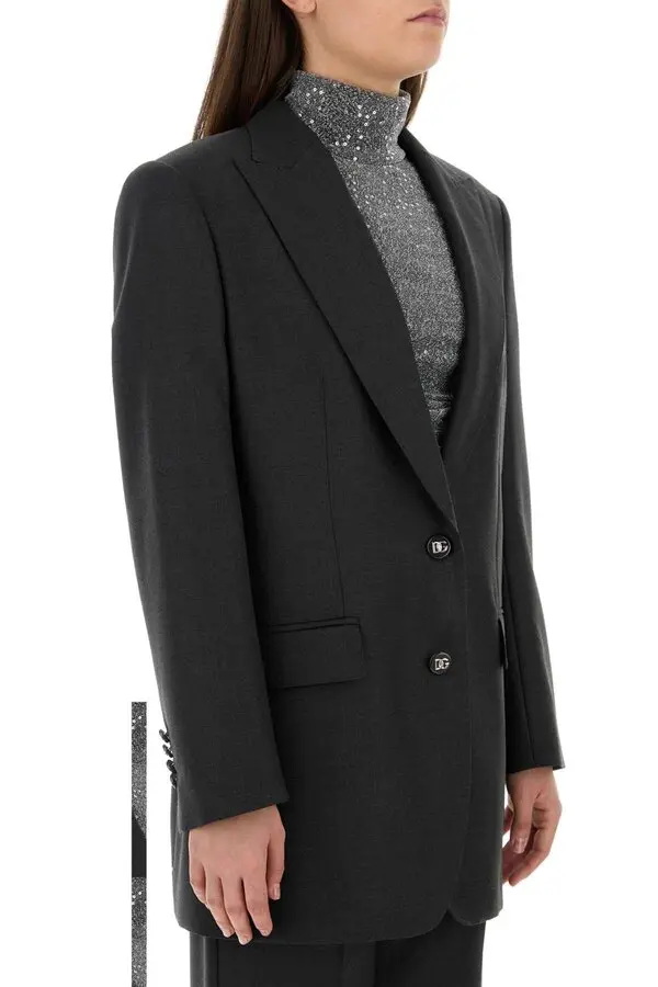 Dolce & Gabbana Graphite Wool Blazer