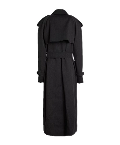 Burberry Long-sleeve Double-breasted Trench Coat - Black