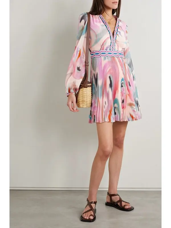 Etro Butterfly Wing Print Chiffon Dress