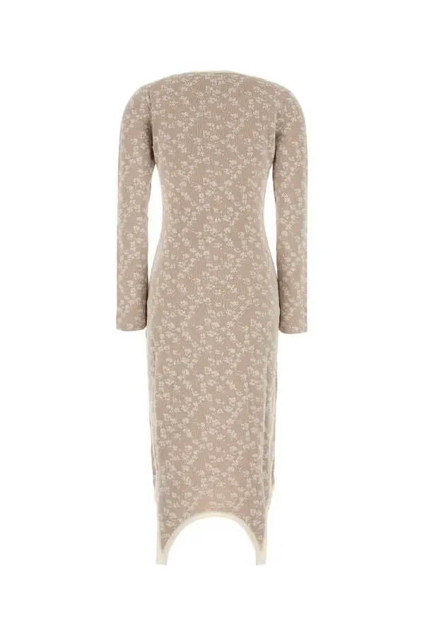 Fendi Embroidered Cotton Blend Dress