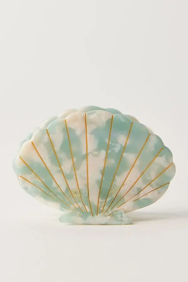 Free People Large Scallop Claw Clip - Blue