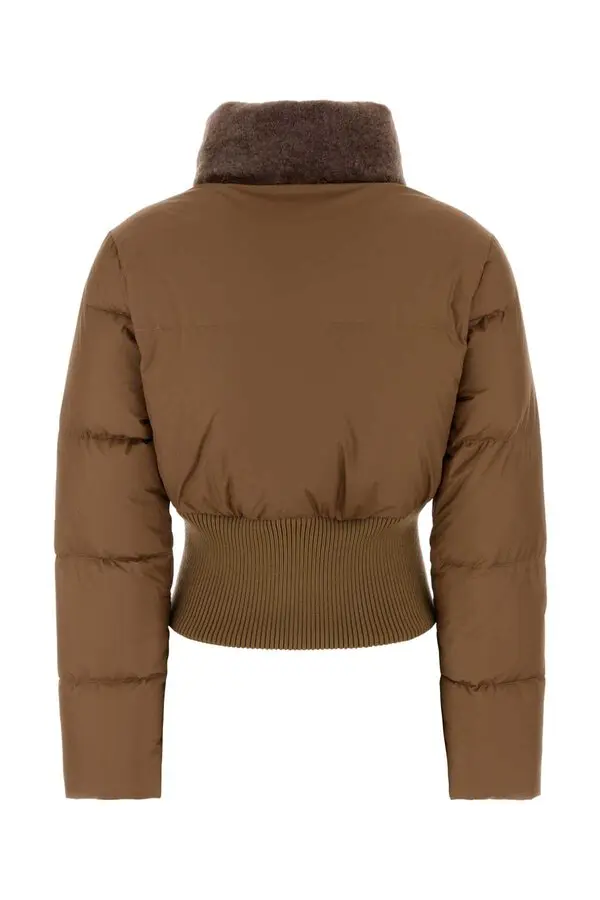 Fendi Camel Polyester Down Jacket