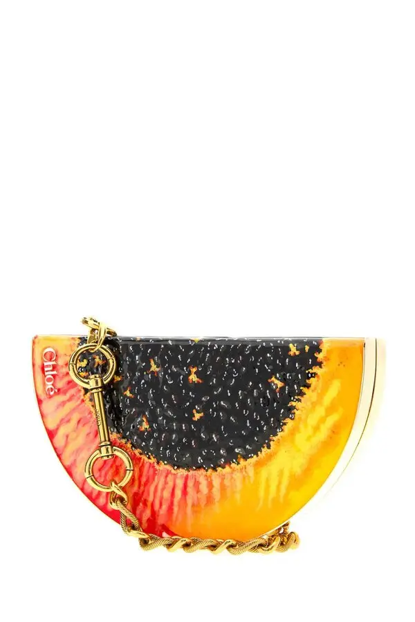 Chloé Printed Metal Tropicus Papaya Clutch - Multicolor