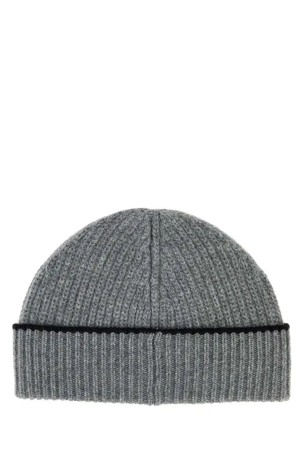 Chloé Grey Wool Blend Beanie Hat