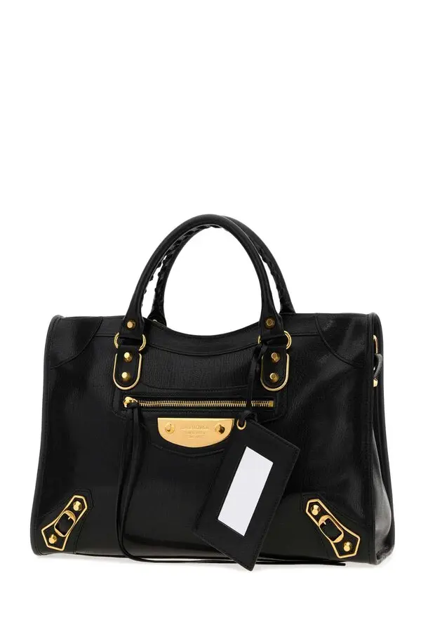 Balenciaga Leather Medium Le City Uptown Handbag - Black