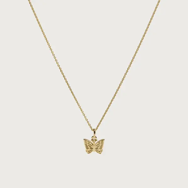 Needles Gold Plate Pendant Necklace