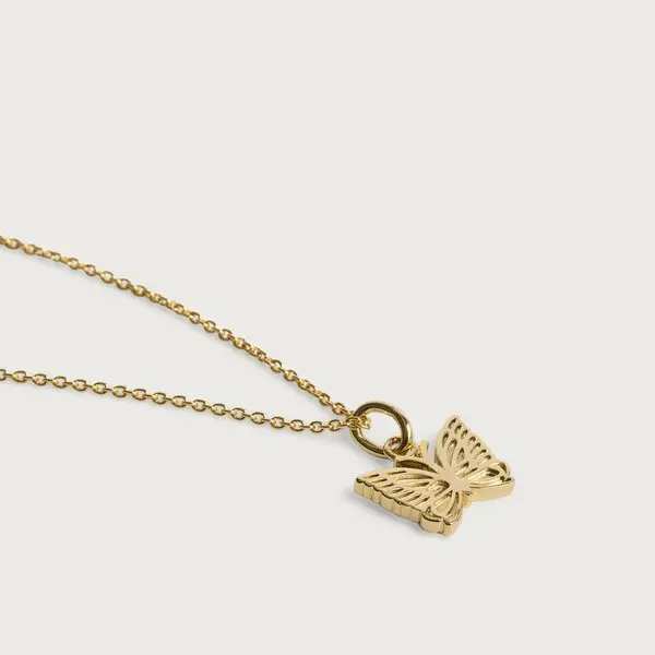 Needles Gold Plate Pendant Necklace