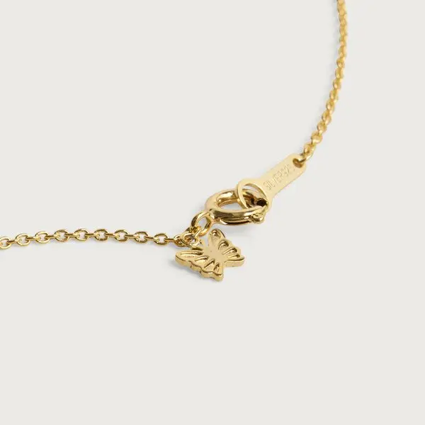 Needles Gold Plate Pendant Necklace