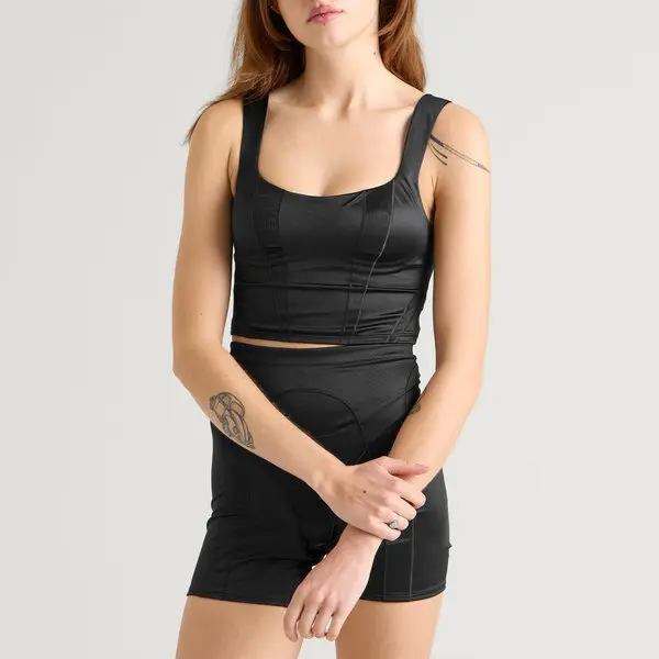 Nike Skims Shine Texture Crop Tank Top