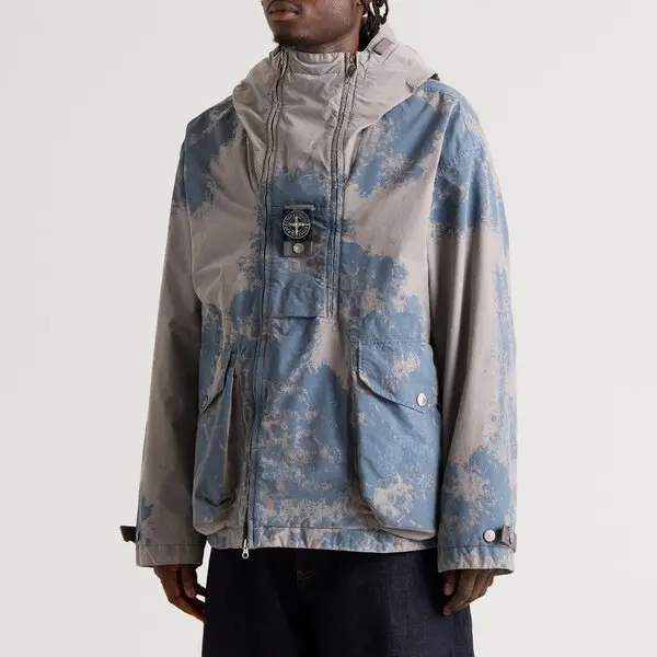 Stone Island Hand Painted David Light-tc Heat Reactive Jacke
