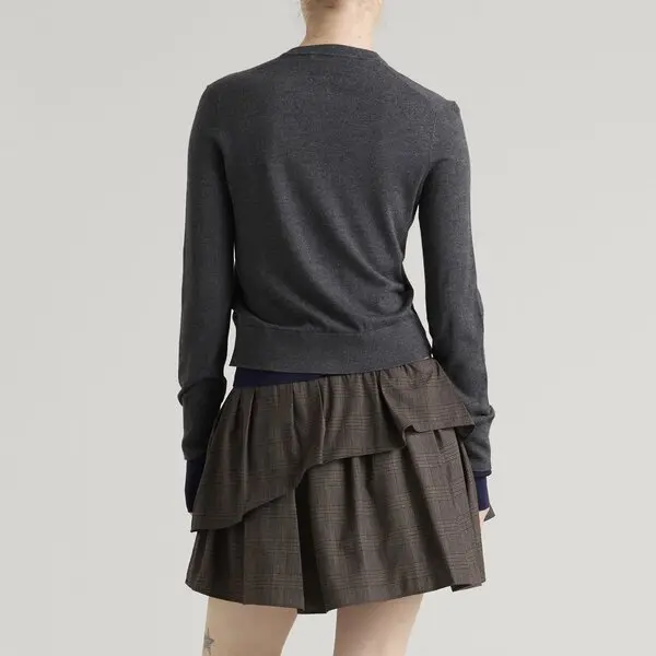 Acne Studios Kohona Silky Wool Cardigan - Dark Grey/multi