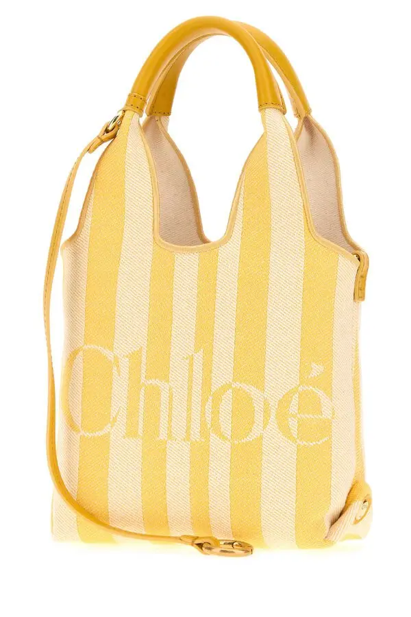 Chloé Embroidered Canvas Stripy Handbag - Multicolor
