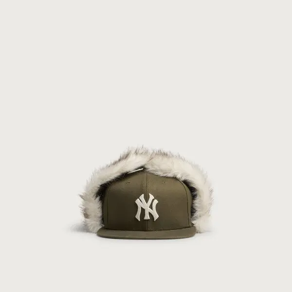 New Era New York Yankees Chainstitched 59fifty Dogear Cap - Olive