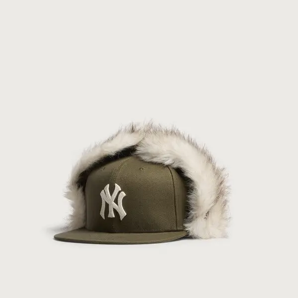 New Era New York Yankees Chainstitched 59fifty Dogear Cap - Olive