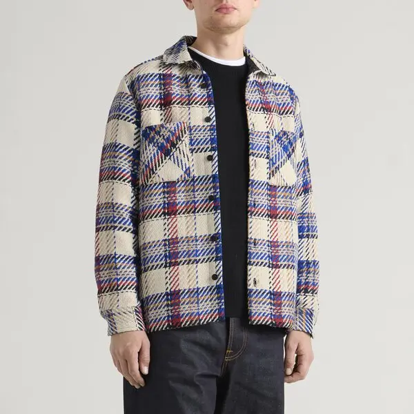 WAX LONDON Whiting Jazz Weave Overshirt