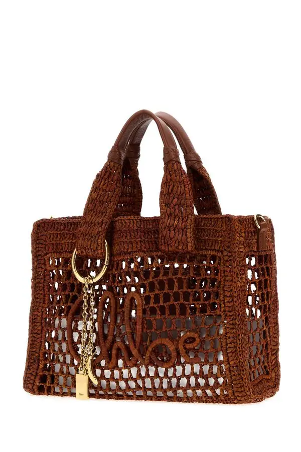 Chloé Caramel Raffia Summer Banana Shopping Bag - Brown