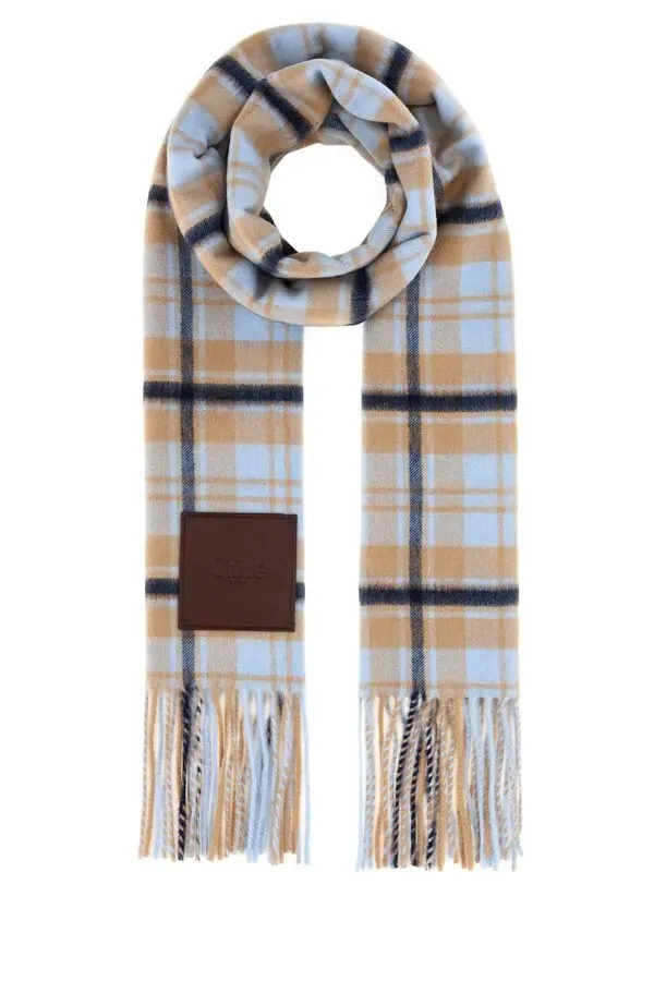 Chloé Embroidered Cashmere Highlanding Scarf
