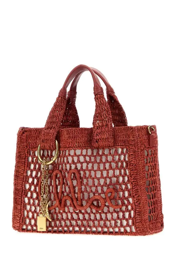 Chloé Raffia Summer Banana Shopping Bag